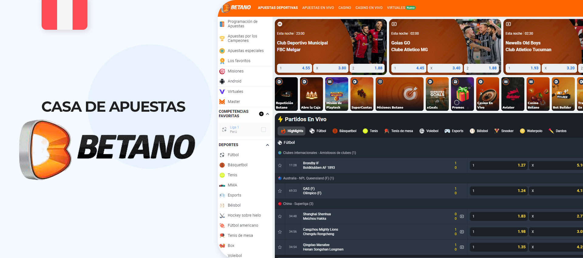 Betano Perú: apuestas deportivas y casino con bono de S/500 - 2025